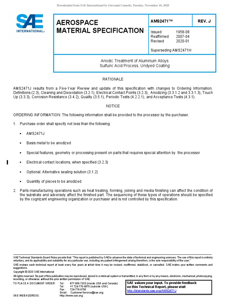 Ams 2471J | PDF | Corrosion | Metals