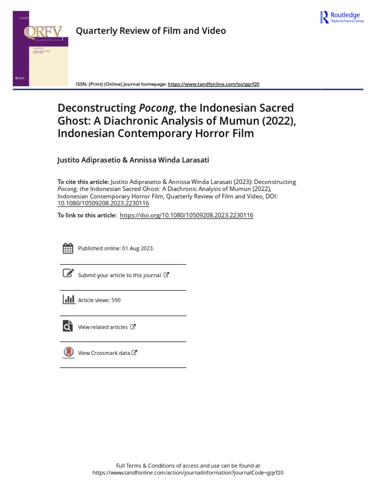 Deconstructing Pocong The Indonesian Sacred Ghost A Diachronic Analysis ...
