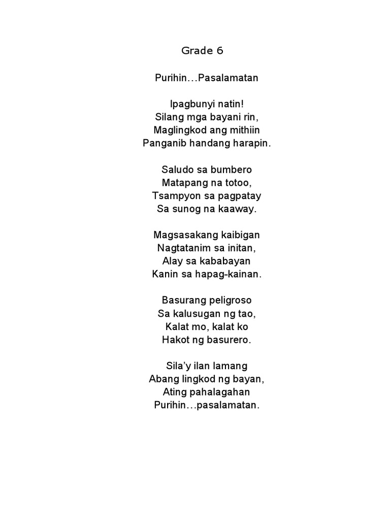 Grade 6 Filipino: Heroes and Service | PDF