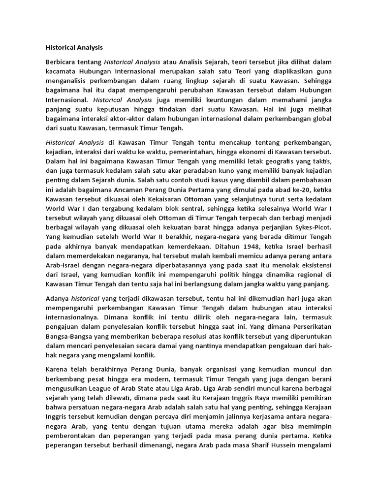 Historical Analysis | PDF
