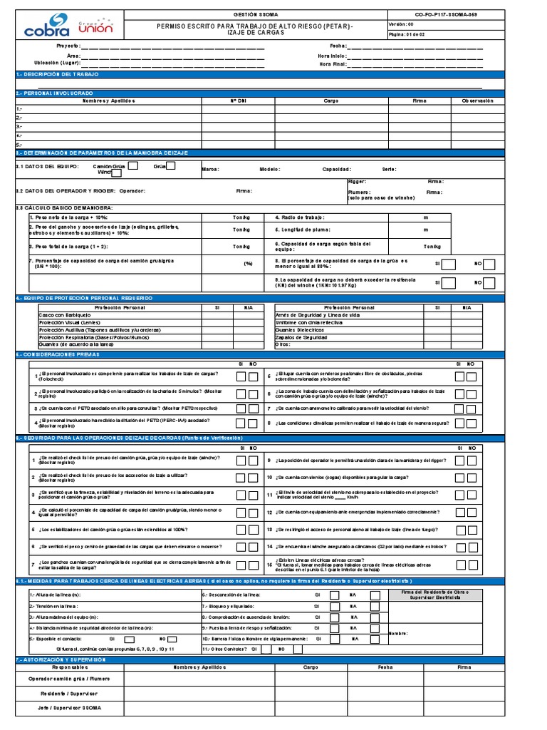 Co Fo p117 Ssoma 059 Petar Izaje de Cargas | PDF | Transmisión de energía eléctrica | Grúa (máquina)