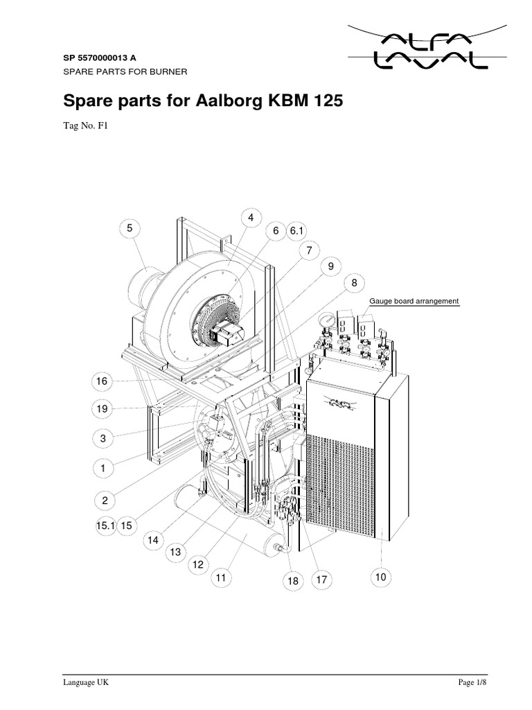 Spare Parts For Burner | PDF | Valve | Manufactured Goods