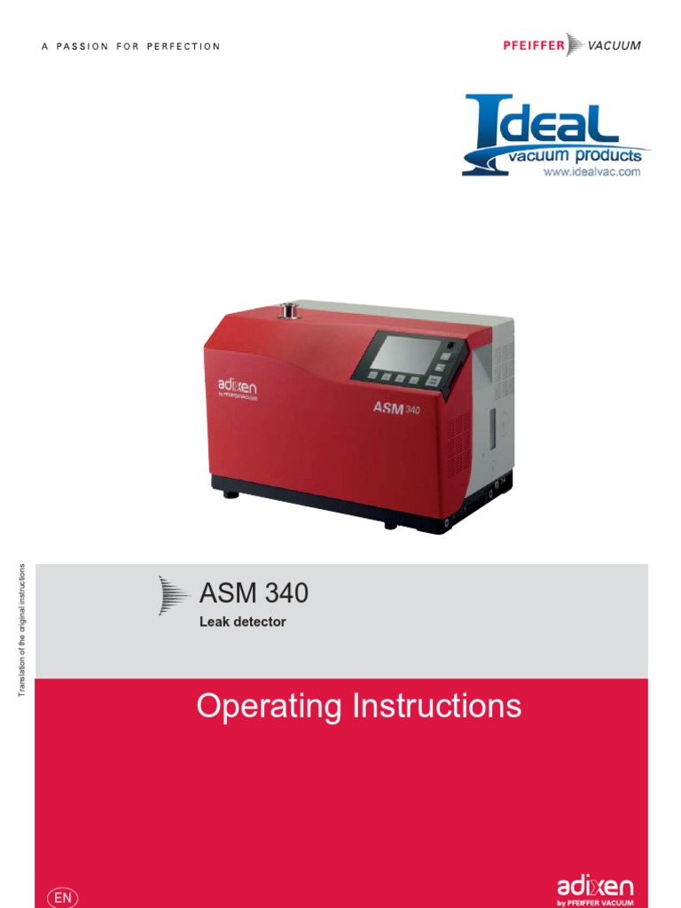 Pfeiffer ASM 340 Operating Instructions | PDF | Safety | Personal ...