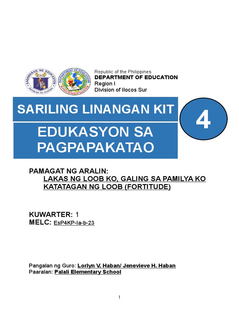 SLK Esp 4 Q1W1 | PDF