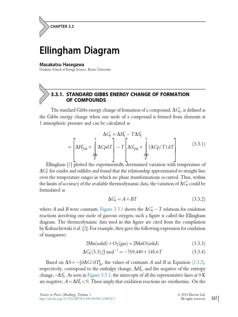 Chapter 3 3 - Ellingham Diagram - 2014 - Treatise On Process Metallurgy ...