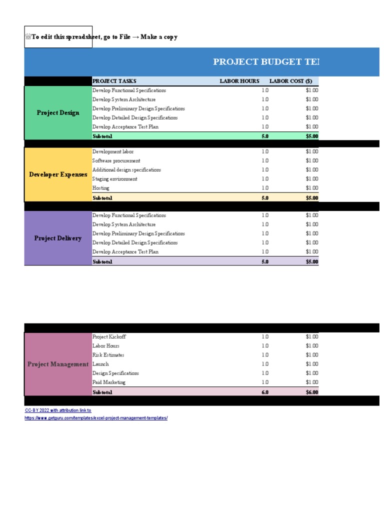 Excel Project Management Templates (1) | PDF | Project Management ...