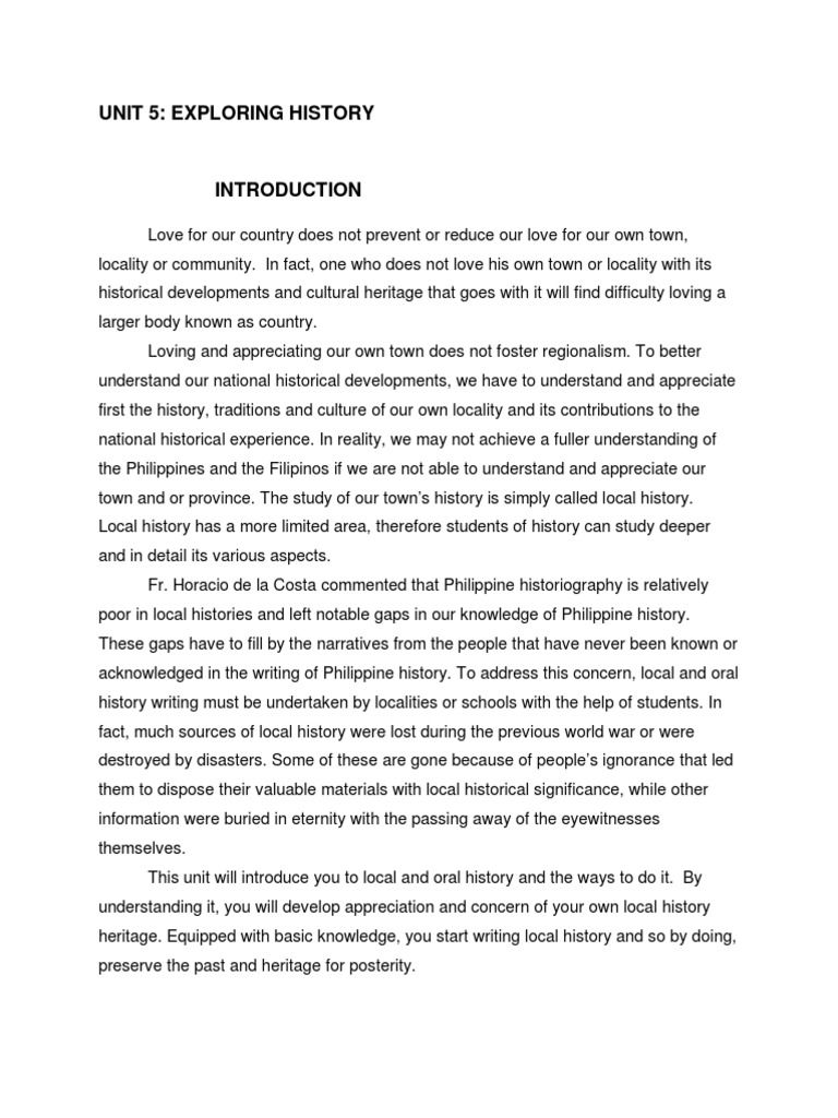 Unit 5 Module of RIPH Final | PDF | Oral History | Primary Sources