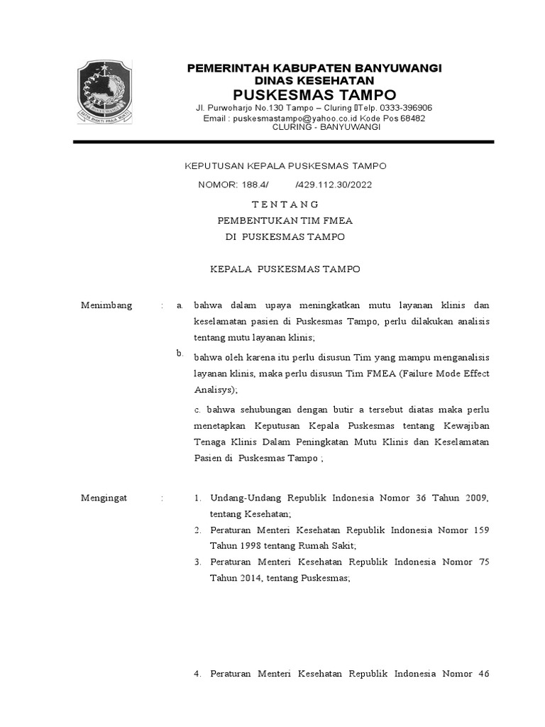 5111 SK Tim FMEA | PDF