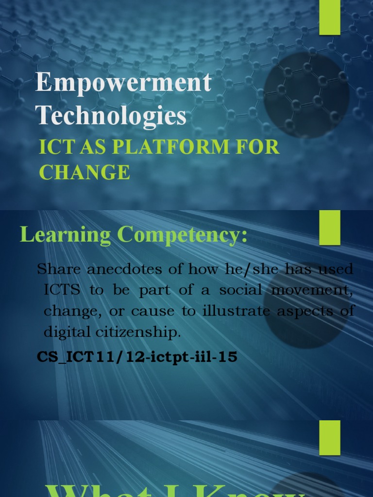 ICT As Platform For Change | PDF | Social Media | Popular Culture ...
