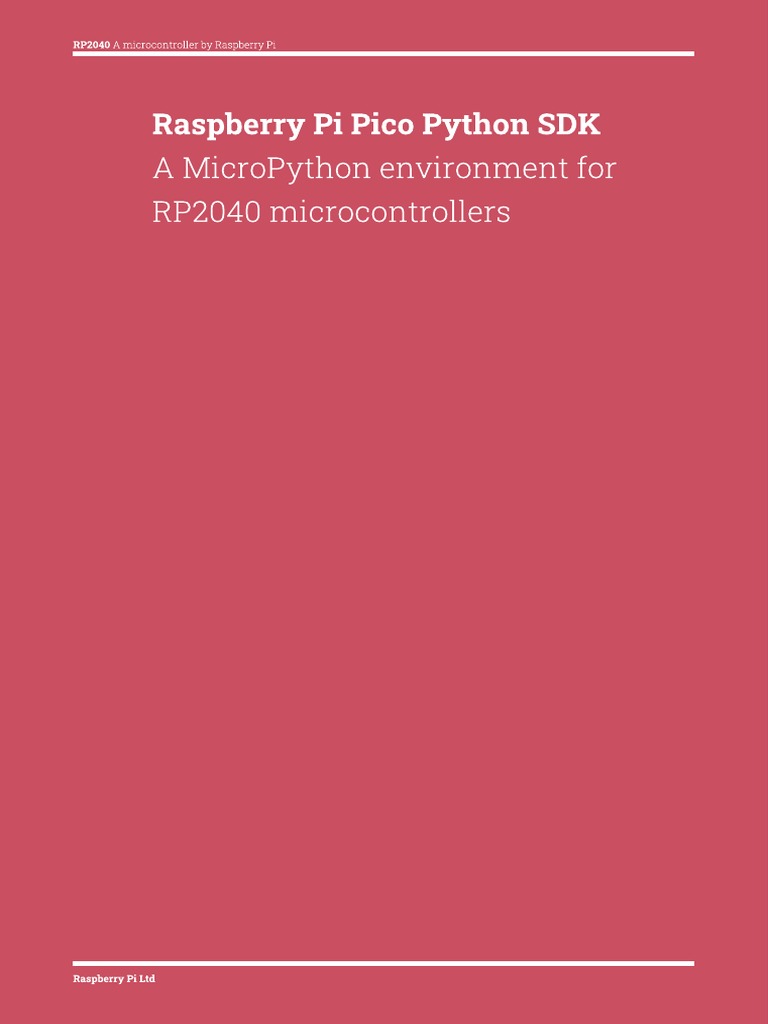 Raspberry Pi Pico Python Sdk | PDF | Raspberry Pi | Analog To Digital ...