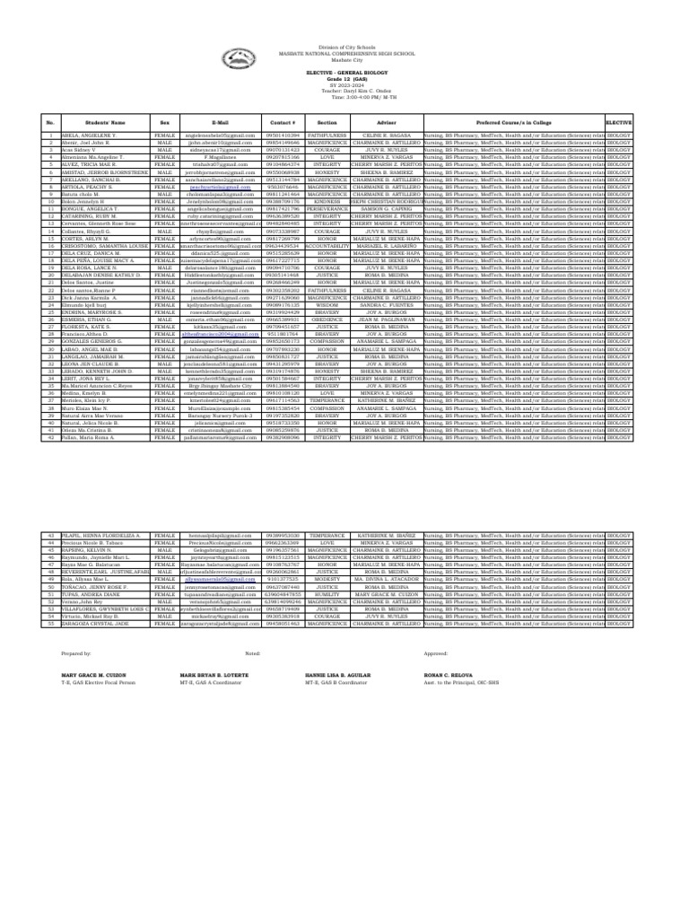 Biology Kondez 3-4pm | Download Free PDF | Health Research | Life Sciences