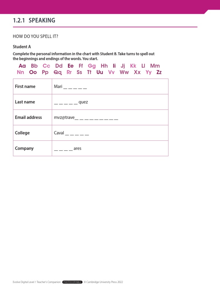 Evolve Digital Level 1 Worksheets 1.2.1 PDF | PDF
