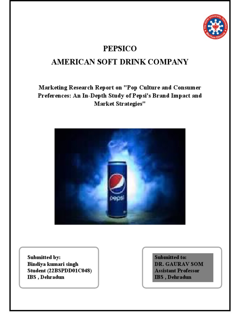 MARKETING RESEARCH PROJECT ON PEPSI | PDF