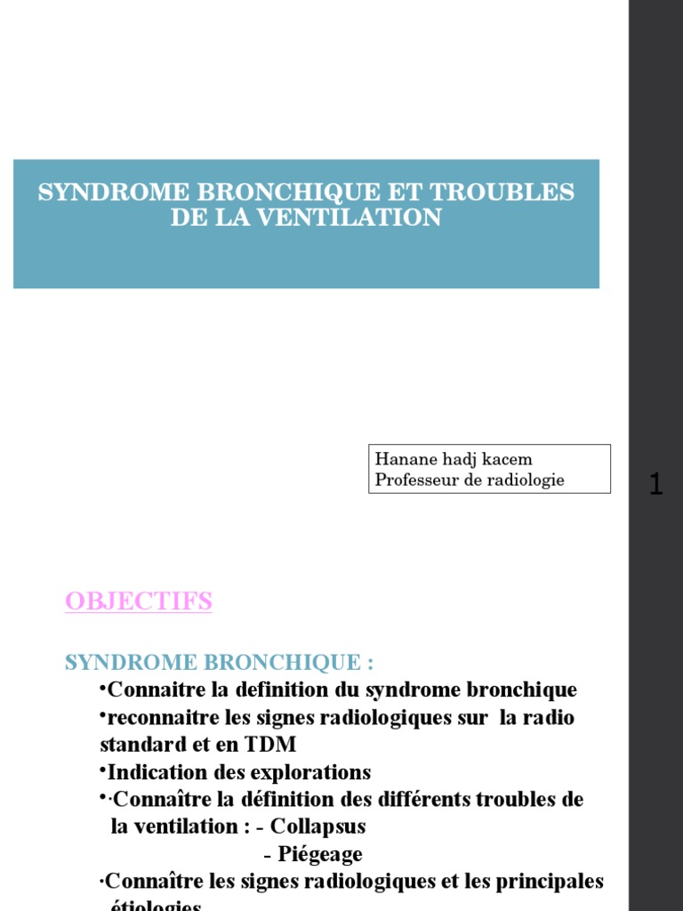 3-Sd Bronchique | PDF | Poumon | Épidémiologie