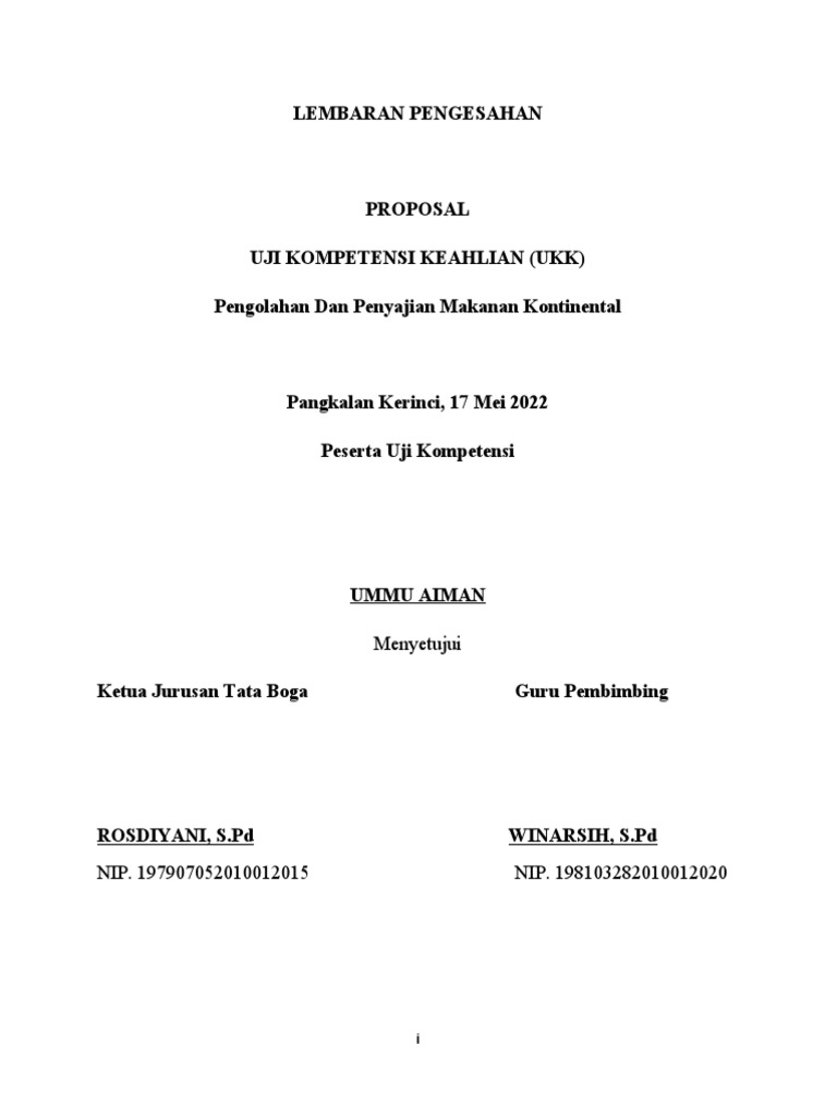 Proposal Ukk | PDF