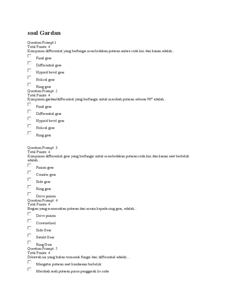 soal Gardan | PDF