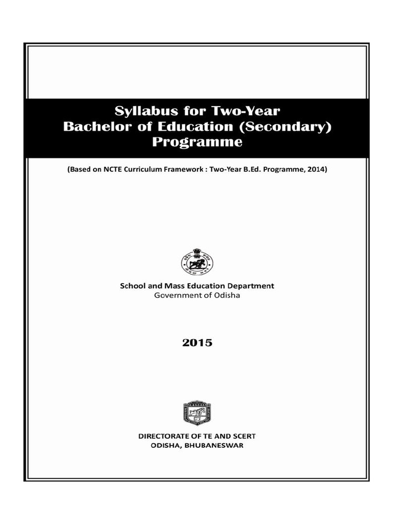 B.Ed. 1st Year Syllabus Overview | PDF