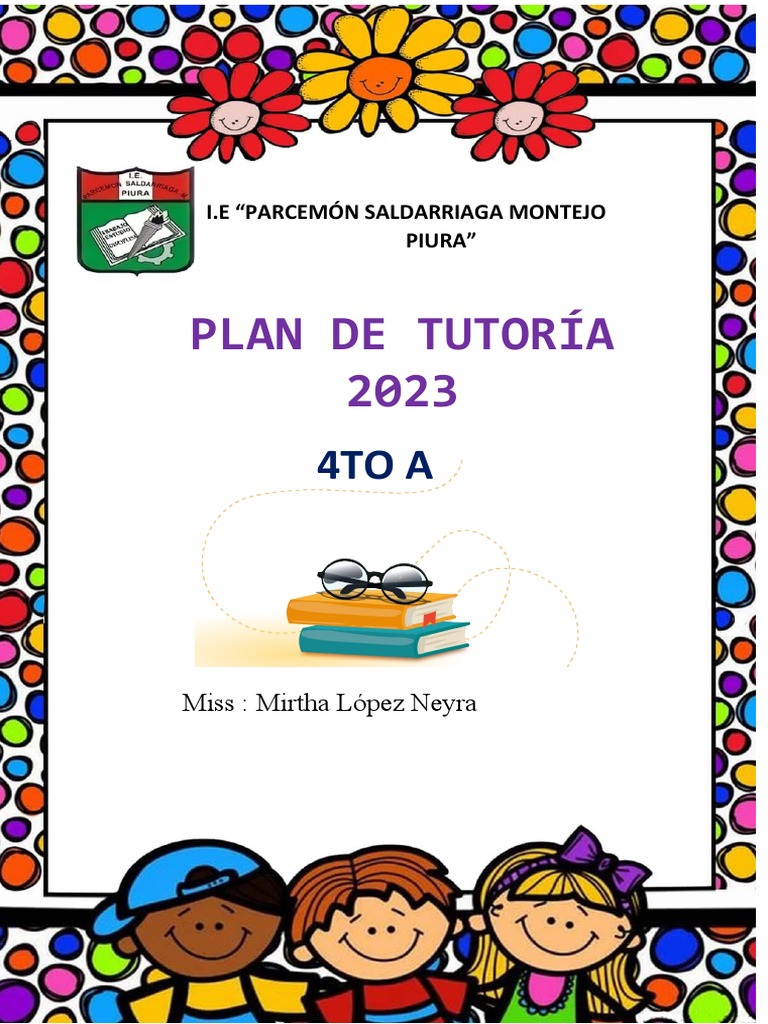 Plan de Tutoría 2023 4to A y B Parcemón | PDF | Crecimiento personal y ...