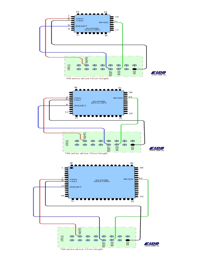 24 1 VDDX VSSX 2 3 BKGD 21: All Wires About 12cm Length | PDF