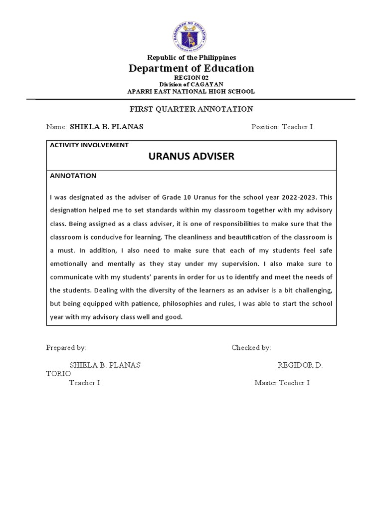 Anotation | PDF | Teachers | Cognition