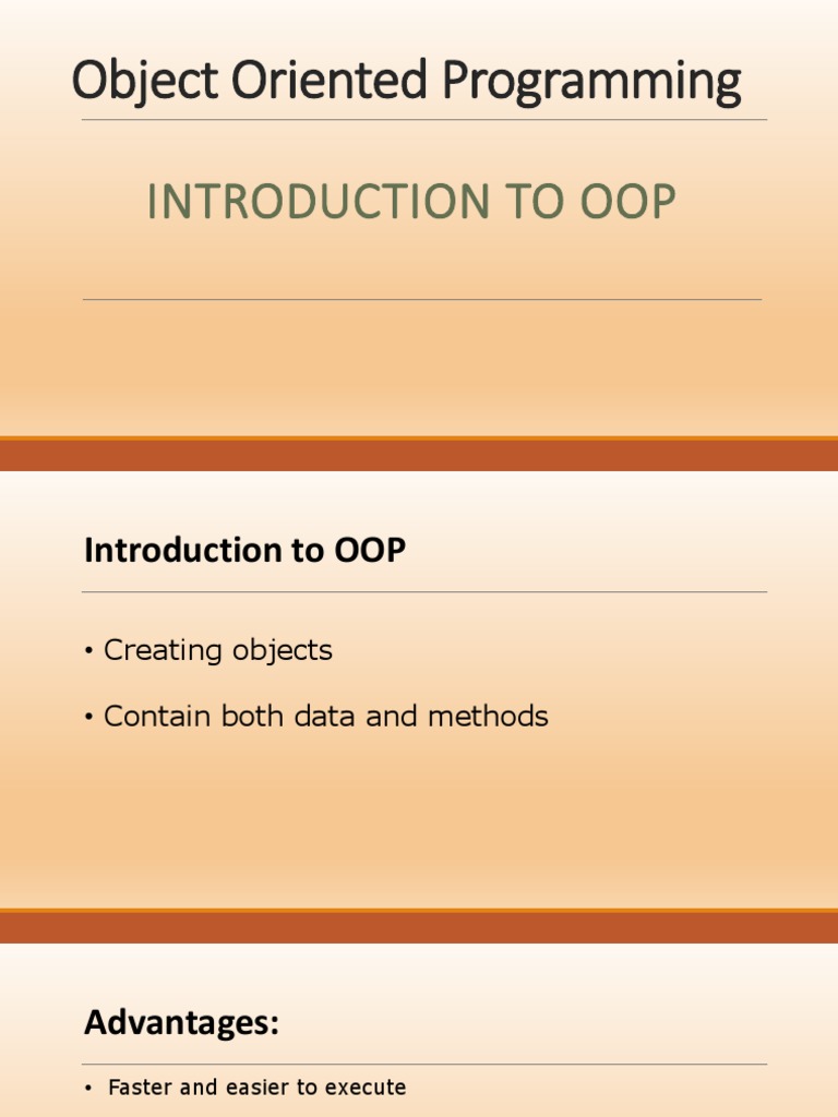 Lecture-1. Introduction To OOP | PDF Lecture-1. Introduction To OOP | PDF
