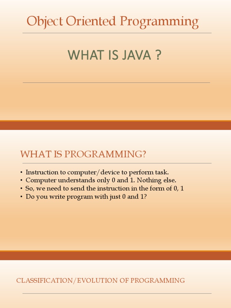 Lecture-2. Introduction To JAVA Part-1 | Download Free PDF | Java (Programming Language ...