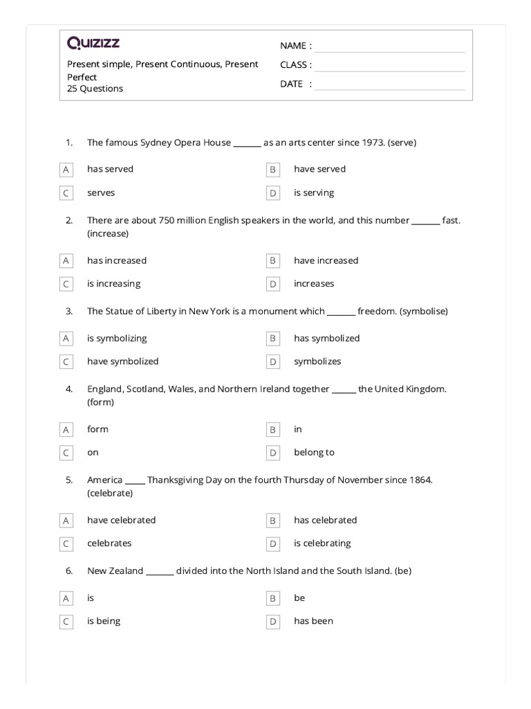Present Simple, Present Continuous, Present Perfect | PDF