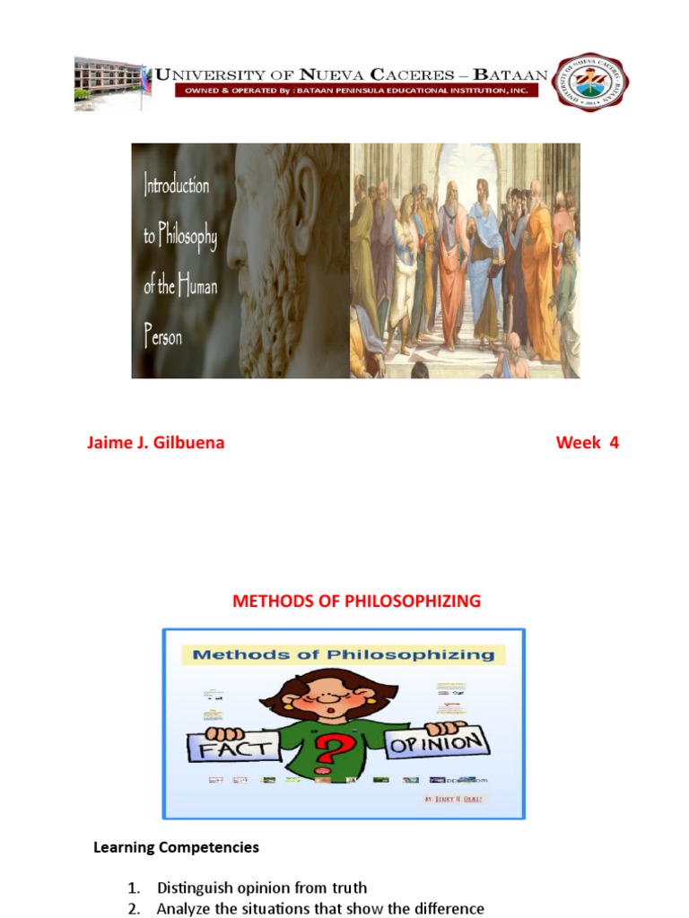 Philo 12 PWRPT Module Week 4 | PDF | Argument | Logic