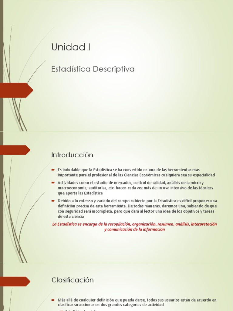 Estadistica Descrptiva | PDF | Estadísticas | Estadísticas descriptivas