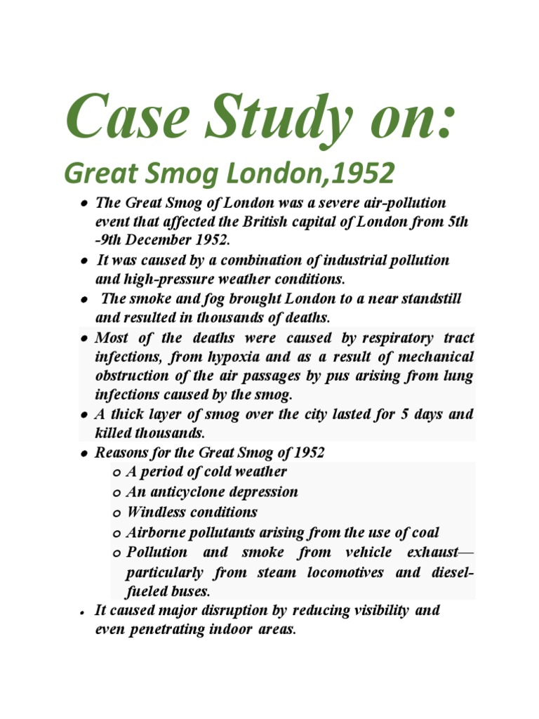 Great Smog London, 1952 | PDF Great Smog London, 1952 | PDF