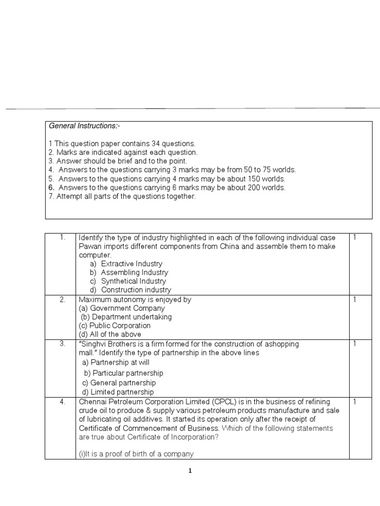 Sample Paper Business | PDF | Banks | Service Industries