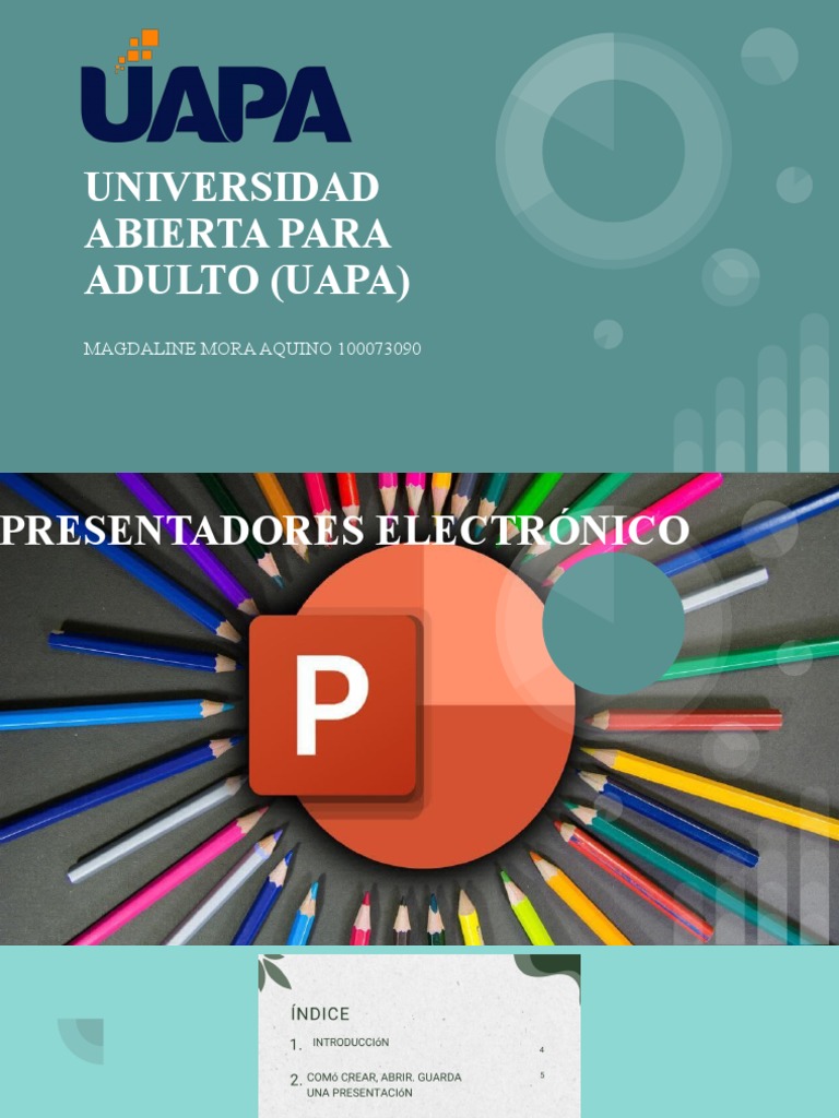 Universidad Abierta para Adulto (Uapa) | PDF | Microsoft PowerPoint | Ventana (informática)