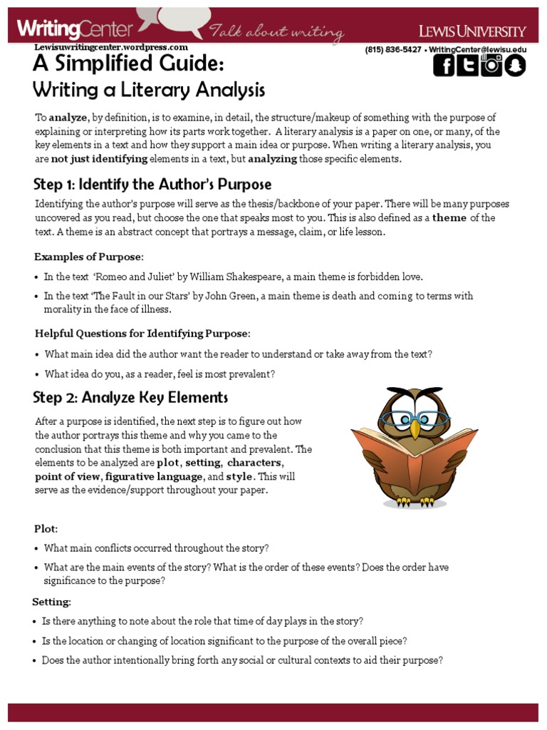 Final Writing A Literary Analysis3212019 | PDF | Narration | Human ...