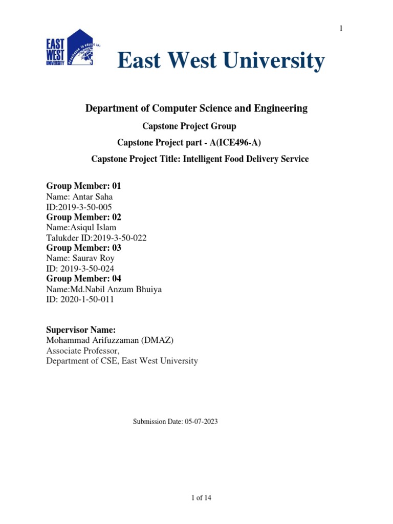 Capstone Project Part Aice496 A 4 Pdf Menu Restaurants