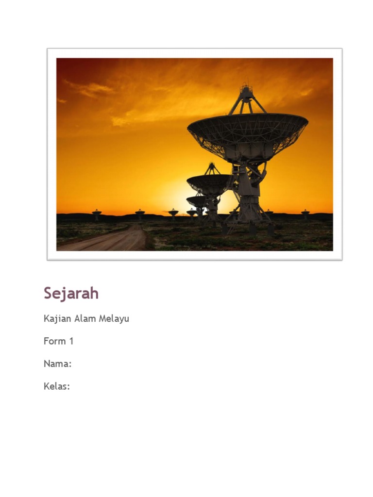 Contoh Kulit Depan Kerja Kursus Sejarah (Gambar Adalah Contoh Sahaja ...