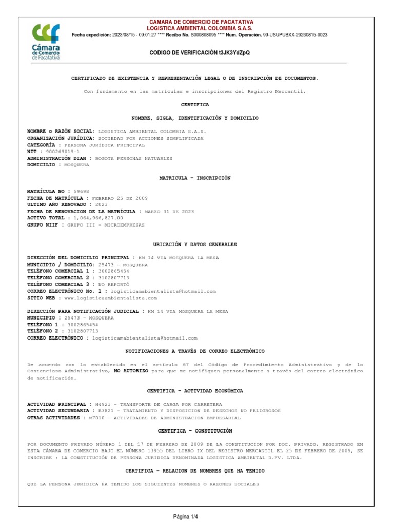 Camara de Comercio Agosto 23 | PDF | Residuos | Business