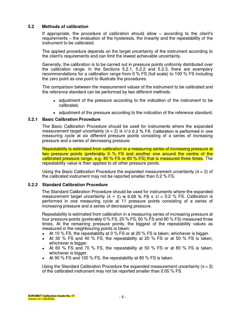 I-CAL-GUI-017 V 4.1 Calibration Guideline No. 17 | PDF | Calibration ...
