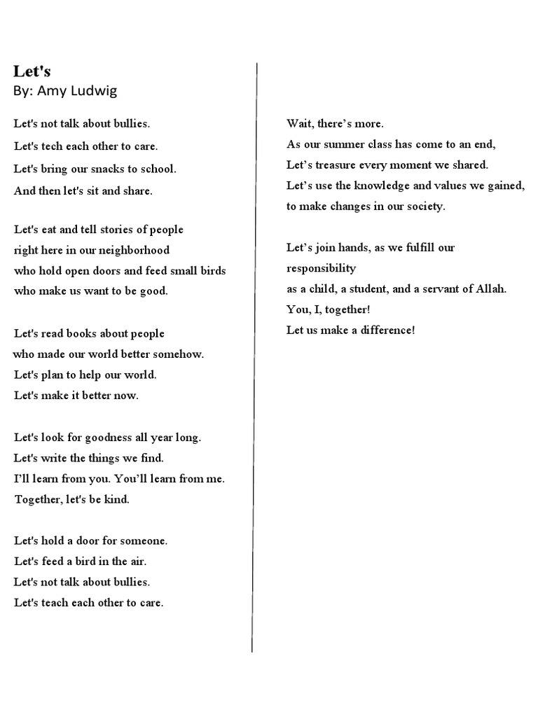 Choral Reading Piece | PDF