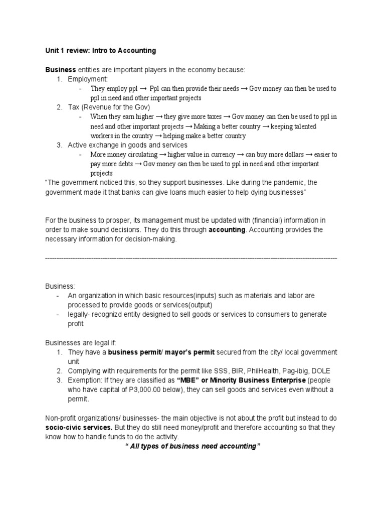 Basic Accounting Reviewer | PDF | Debits And Credits | Bookkeeping