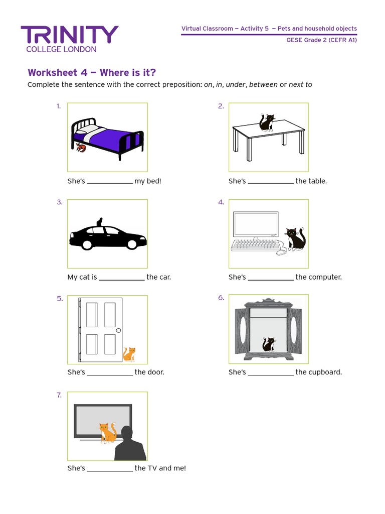 GESE G2 - Virtual Classroom - Prepositions 2 | PDF