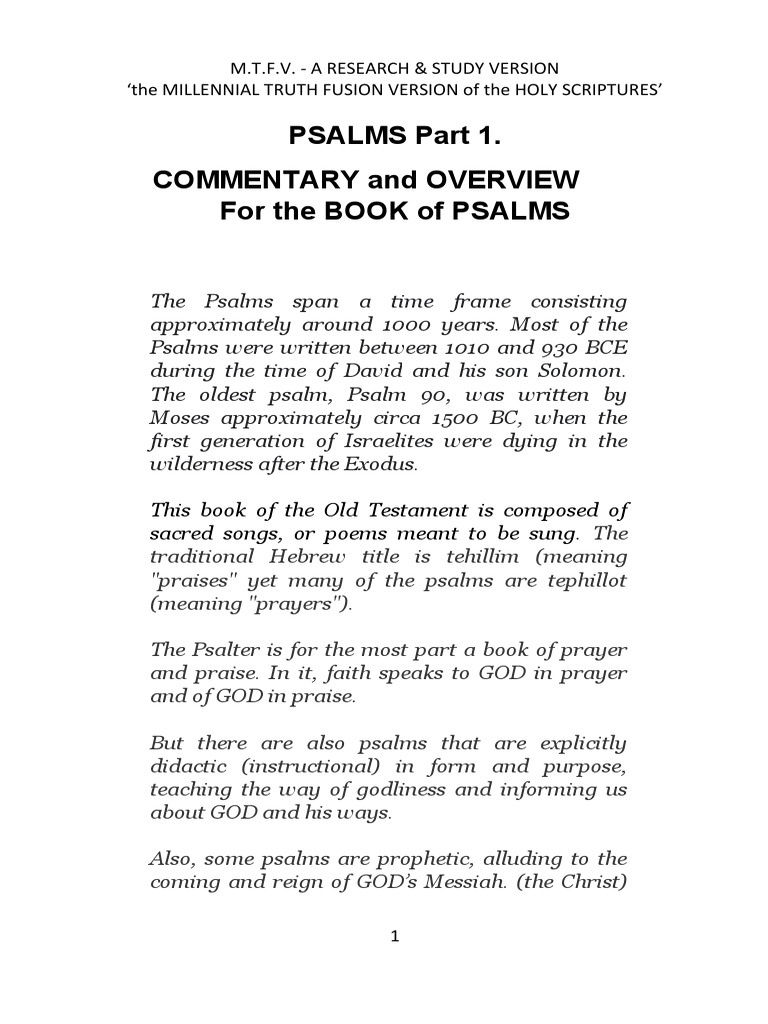 Psalms Part 1 | PDF | Psalms