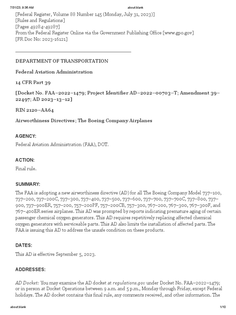 Easa Ad Us-2023-13-12 1 | PDF Easa Ad Us-2023-13-12 1 | PDF