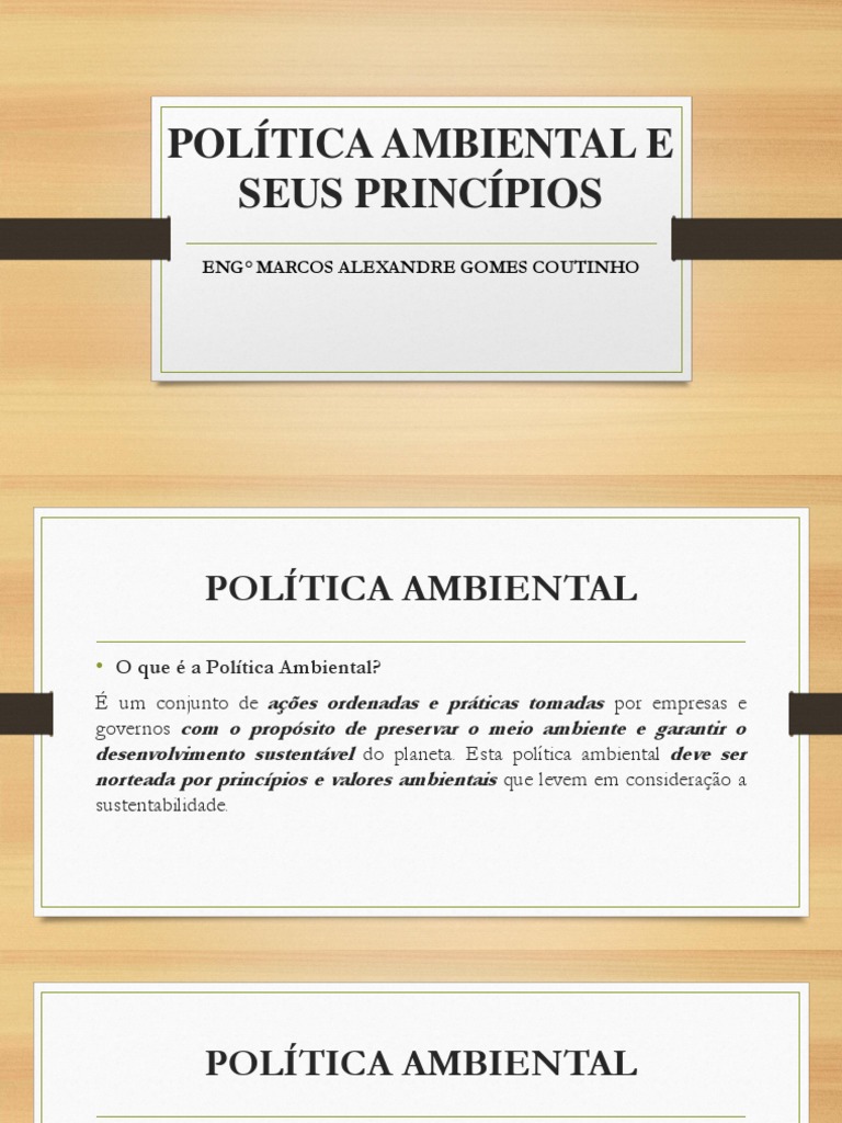 Política Ambiental e Seus Princípios - Amcel | PDF | Desperdício ...
