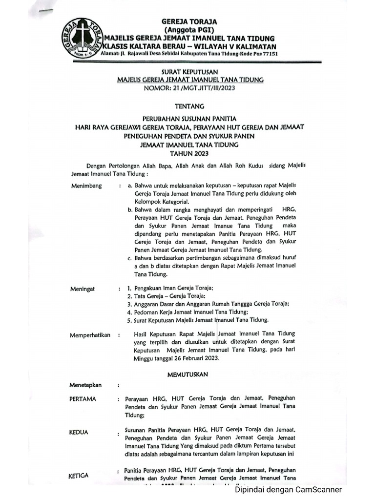 SK Panitia HRG | PDF