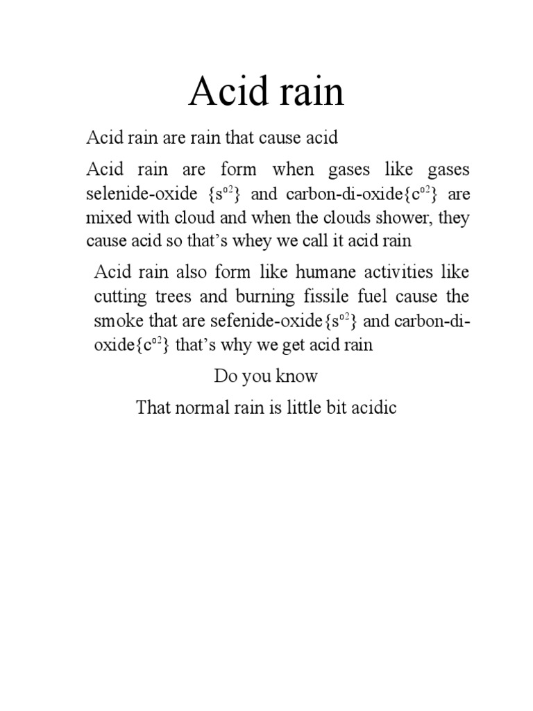 Acid Rain | PDF