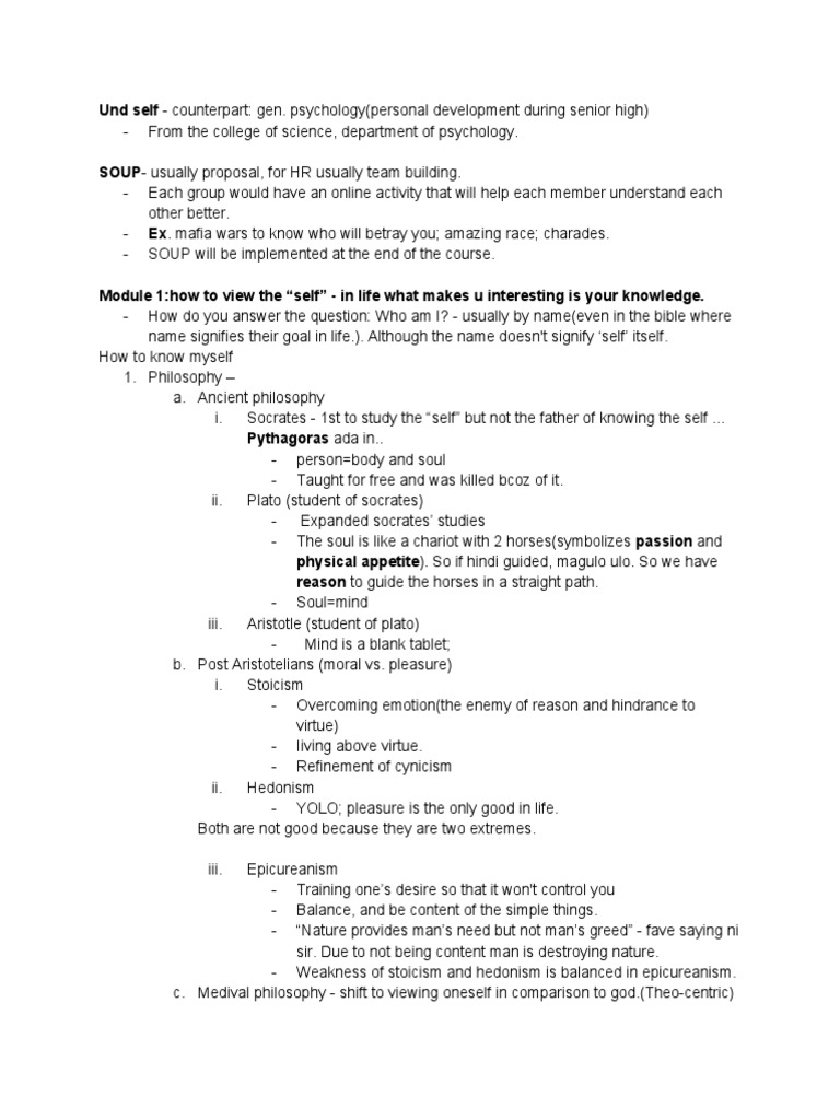 Understanding The Self | Download Free PDF | Id | Stress (Biology)