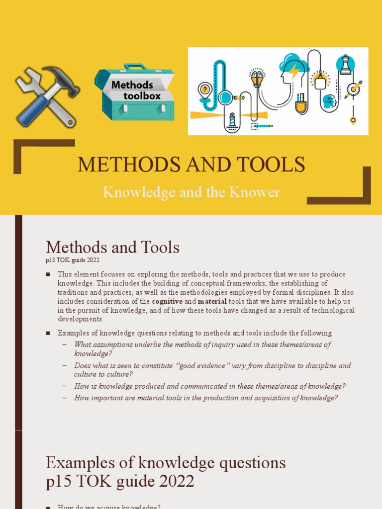 Knowledge and The Knower 3 - Methods and Tools 2 | PDF | Knowledge | Reason