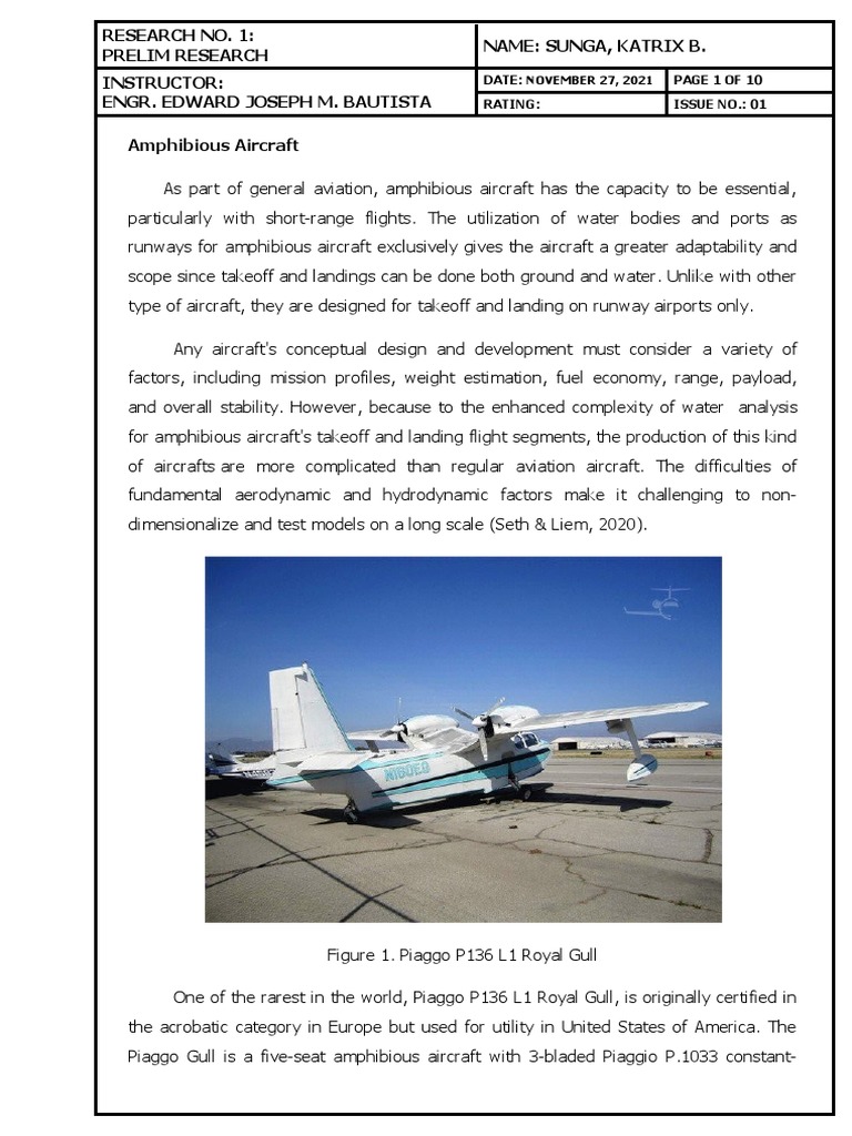 Sunga Prelim Research | PDF | Aircraft | Fighter Aircraft