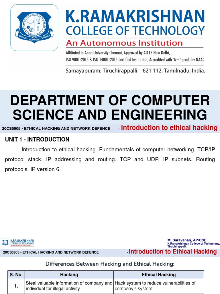 Ethical Hacking Unit 1 - Full Notes | PDF | Computer Network | Internet ... Ethical Hacking Unit 1 - Full Notes | PDF | Computer Network | Internet ...