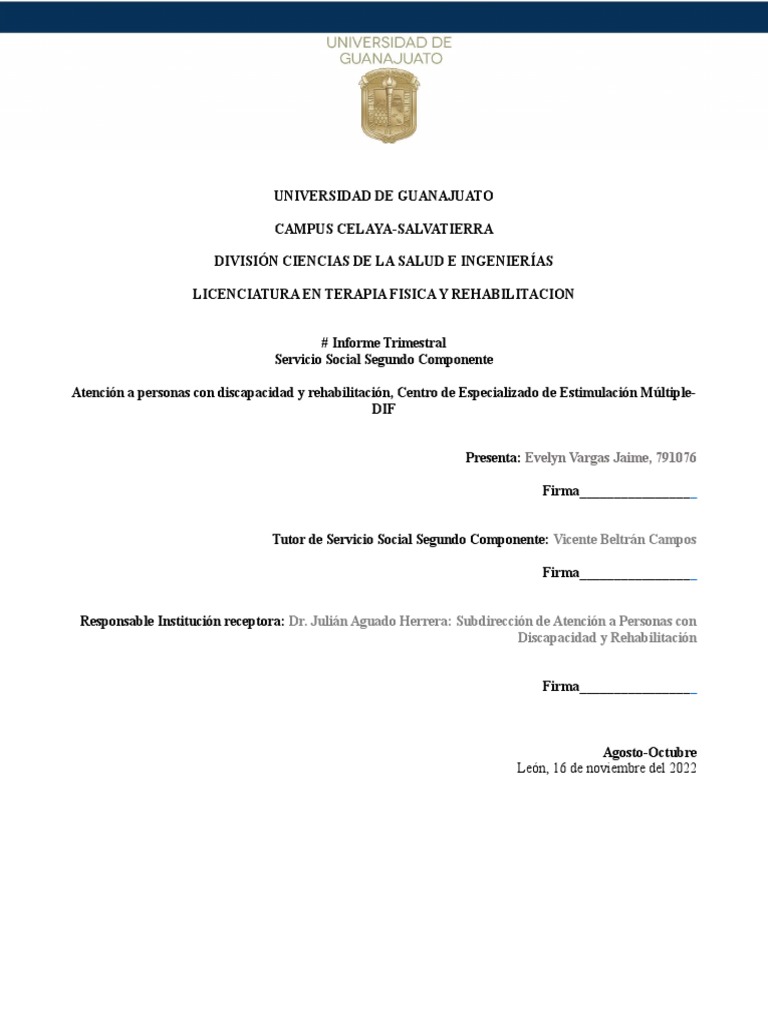 Formato Informe Trimestral SSP LTFR | PDF | Masaje | Dolor lumbar